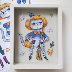Download Printable, Kid's Craft, Cat Paper Doll,printable Paper Doll ...