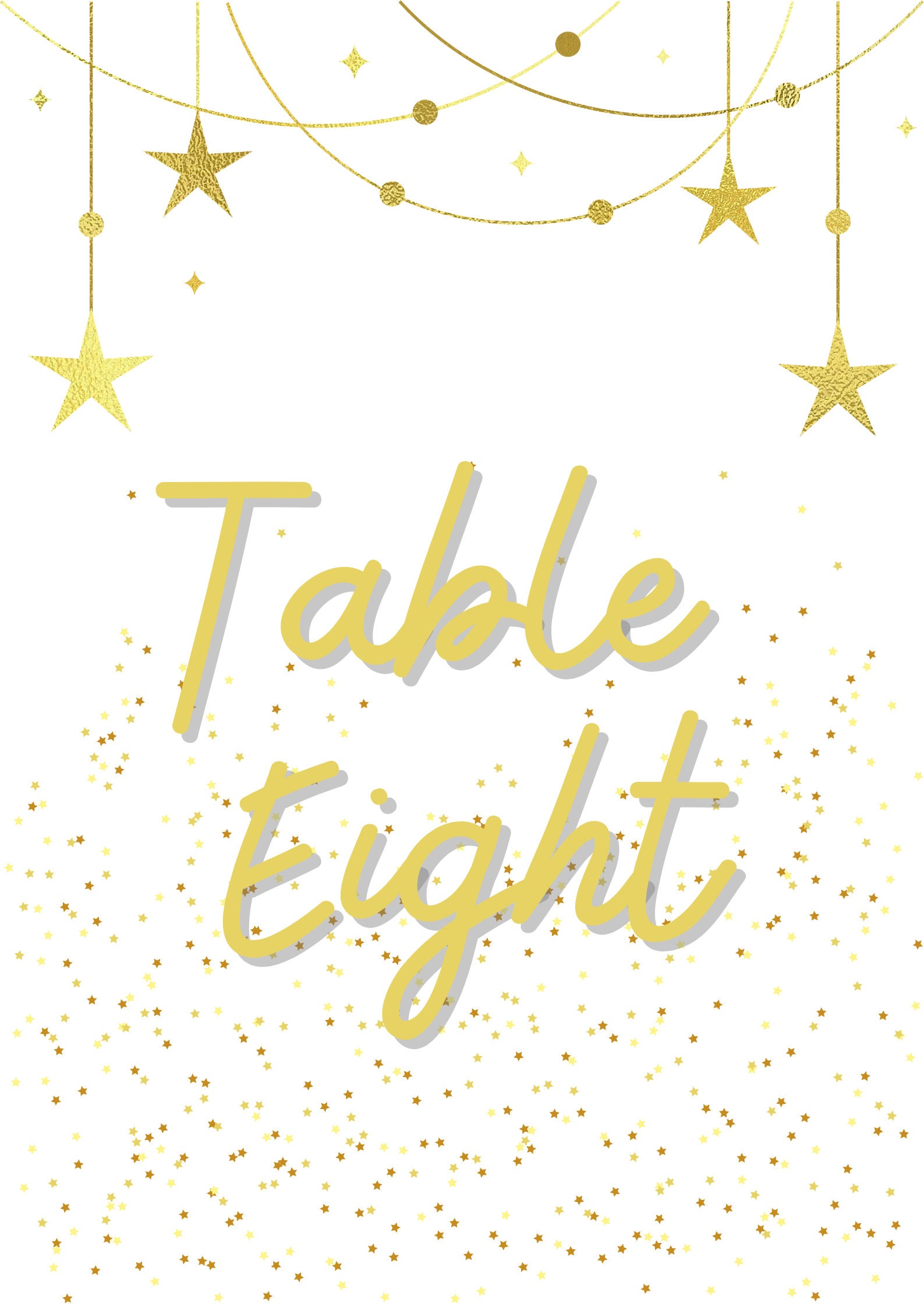 Downloadable Table Numbers, Printable Table Numbers, Wedding Table ...