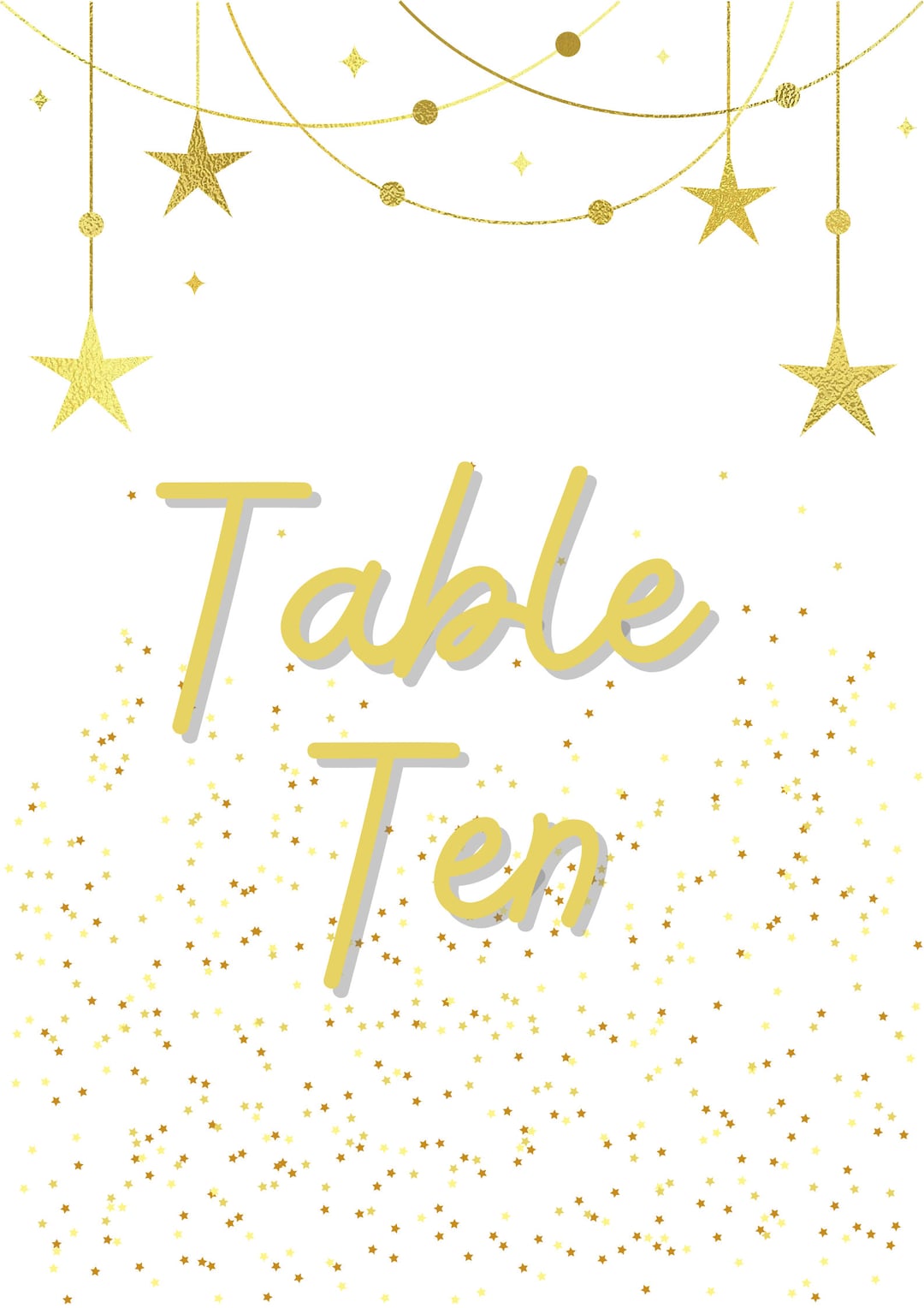 Downloadable Table Numbers, Printable Table Numbers, Wedding Table ...