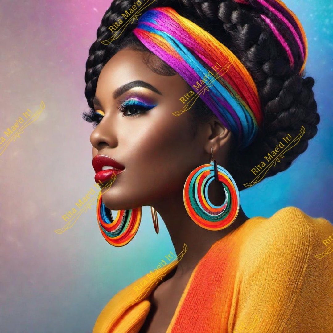 Woman Wearing Beautiful Colors PNG - Etsy