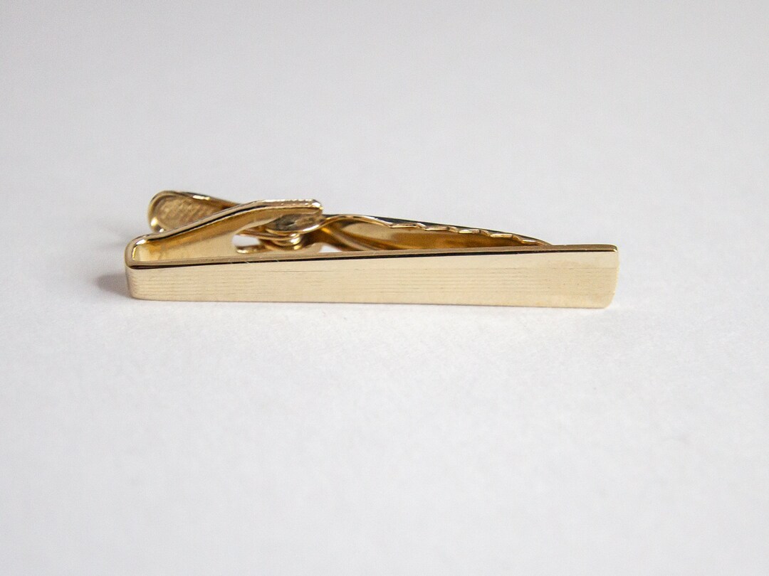 Elegant Vintage Gold-tone Tie Clip Classic Nippy-clip Accessory, Men's ...