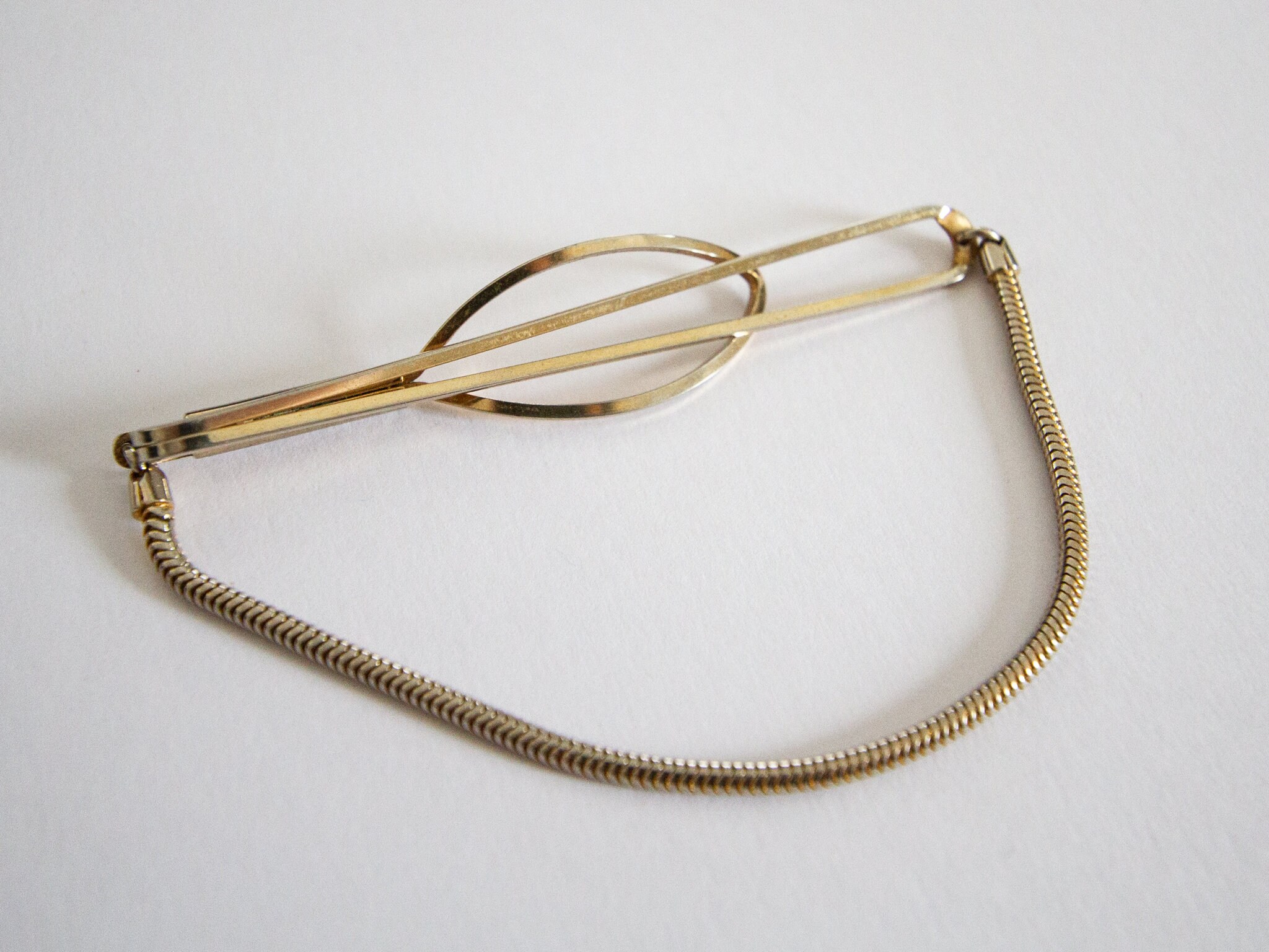 Elegant Vintage Stratton Tie Clip With Chain Detail - Classic Men's ...