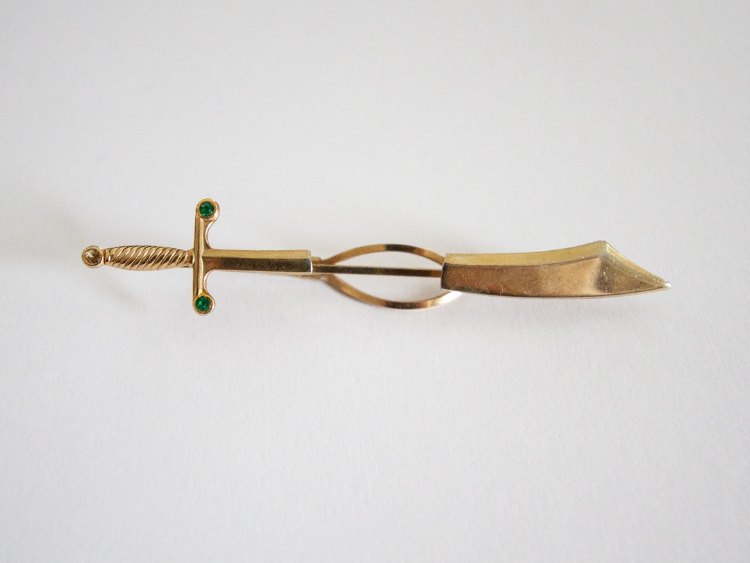 Vintage Stratton Tie Clip With Emerald Accents Made in England - Etsy UK