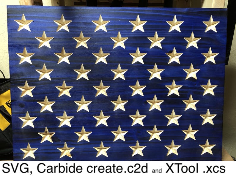 SVG & Carbide Create American Flag Stars Only Union .c2d File - Etsy