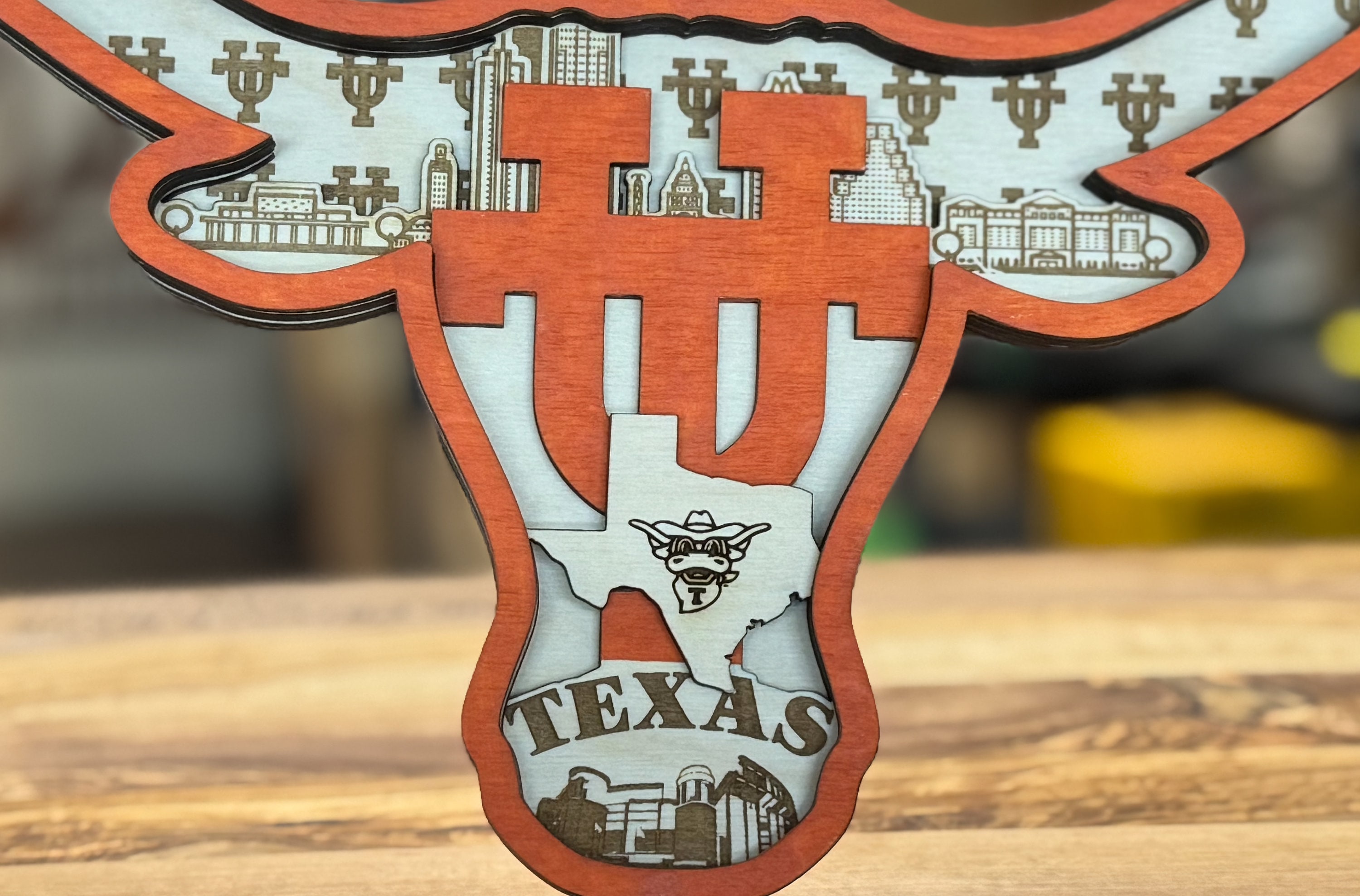 Longhorns Laser Cut Files & SVG Carbide Create Files .c2d Xtool .xcs - Etsy