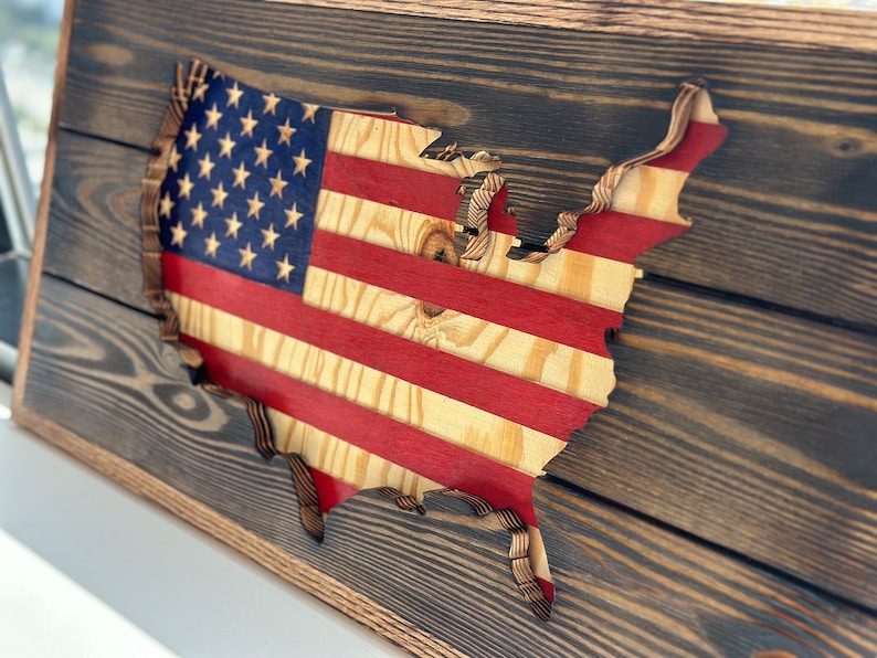 SVG & Carbide Createcarbide Create America Shaped Flag .c2d File - Etsy