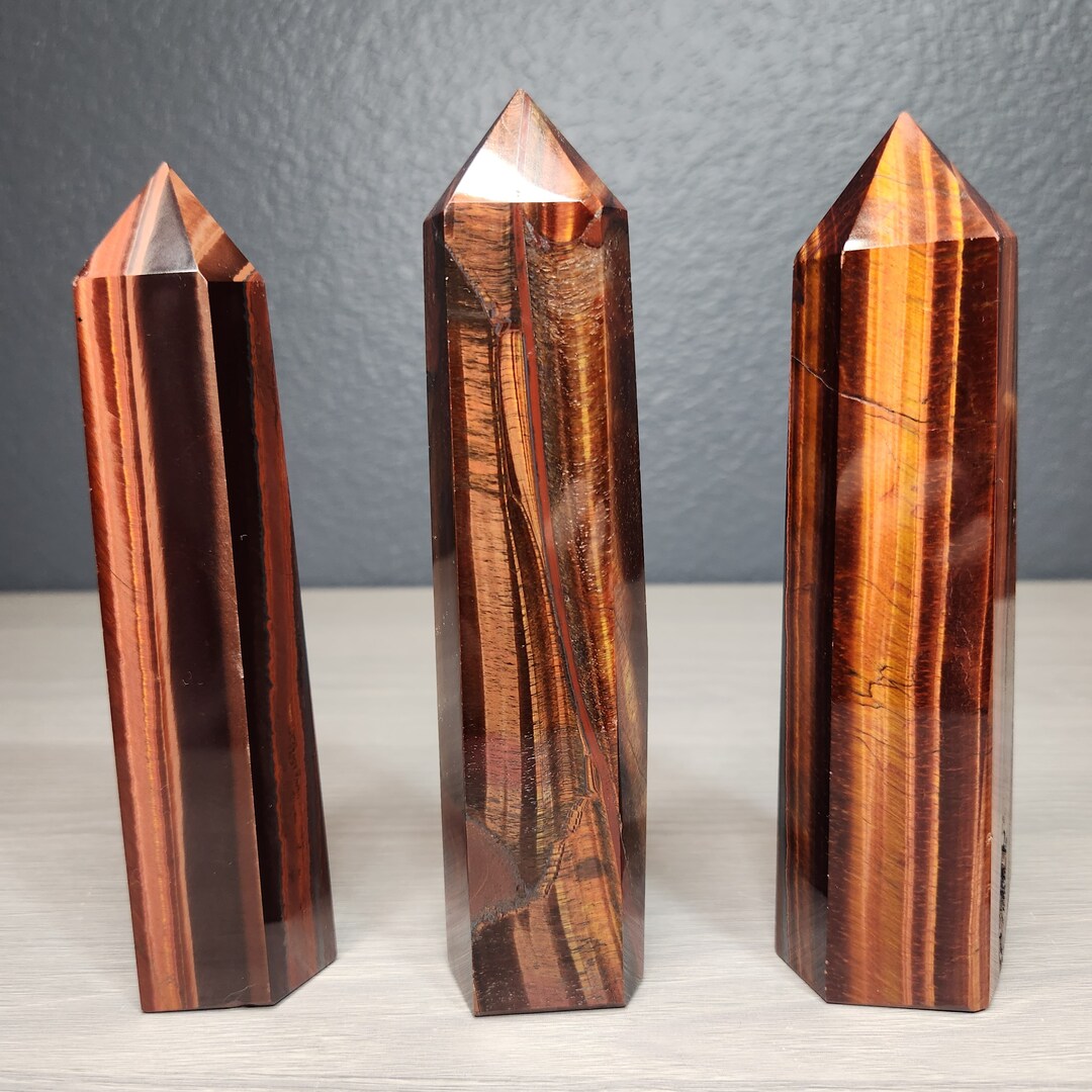 Red Tiger's Eye Tower. Red Tiger's Eye Point. Red Tiger's Obelisk. - Etsy