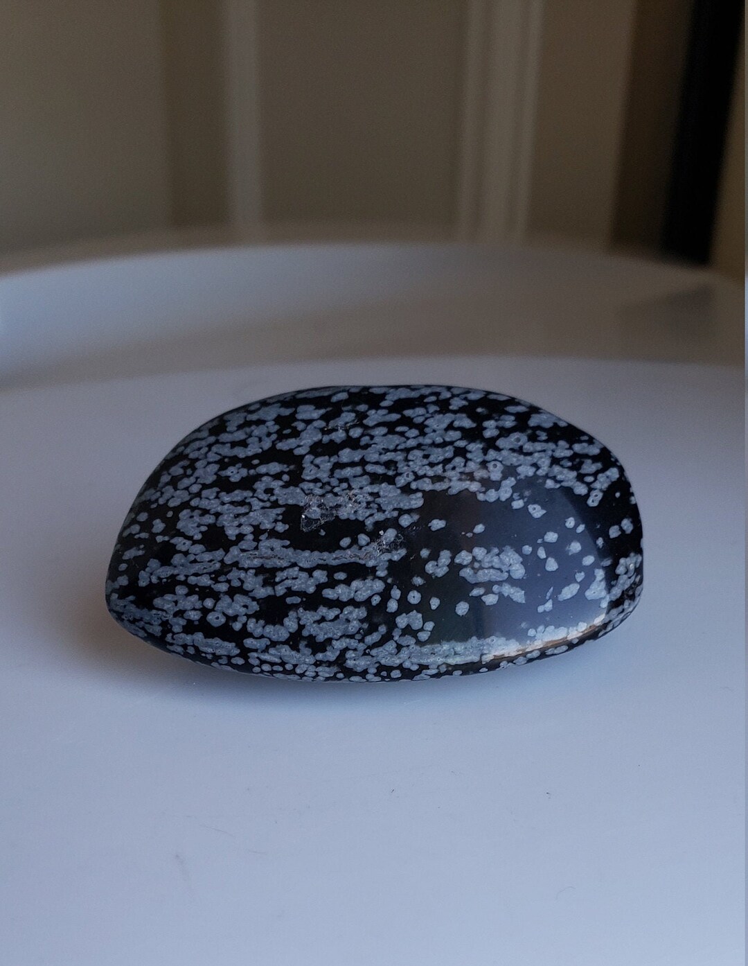 Snowflake Obsidian Palm Stone. Healing Crystals. Snowflake Obsidian ...