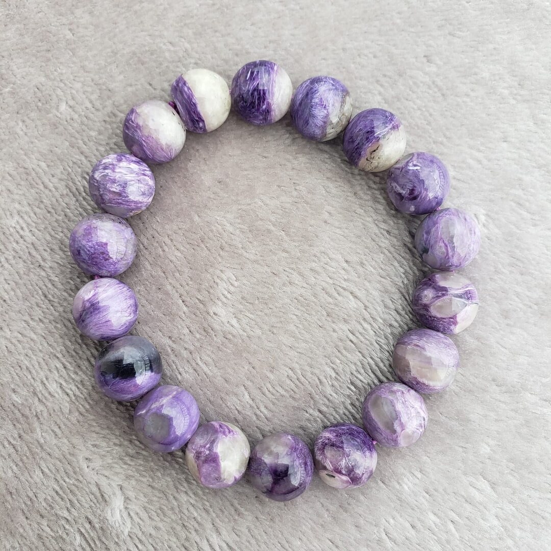 Natural Charoite Bracelet. Charoite Jewelry. Charoite Stone. - Etsy
