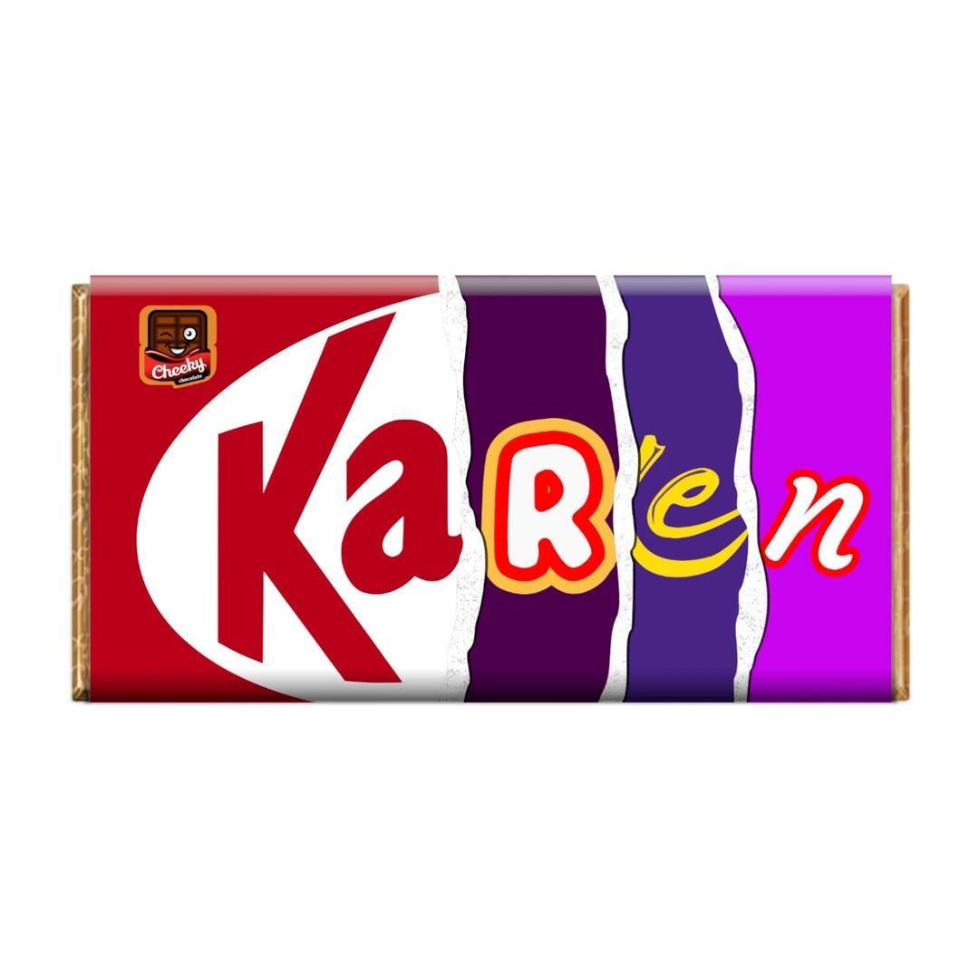 Karen Novelty Chocolate Bar Wrapper Funny and Cheeky Gift Idea - Etsy