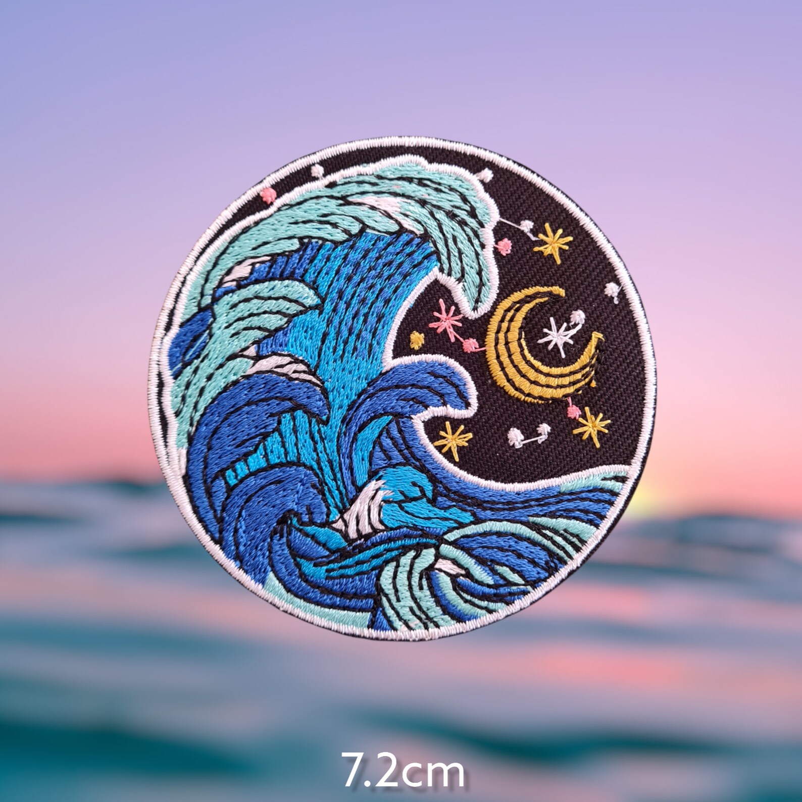 Waves Iron on Patches Premium Quality Embroidered Clothes - Etsy