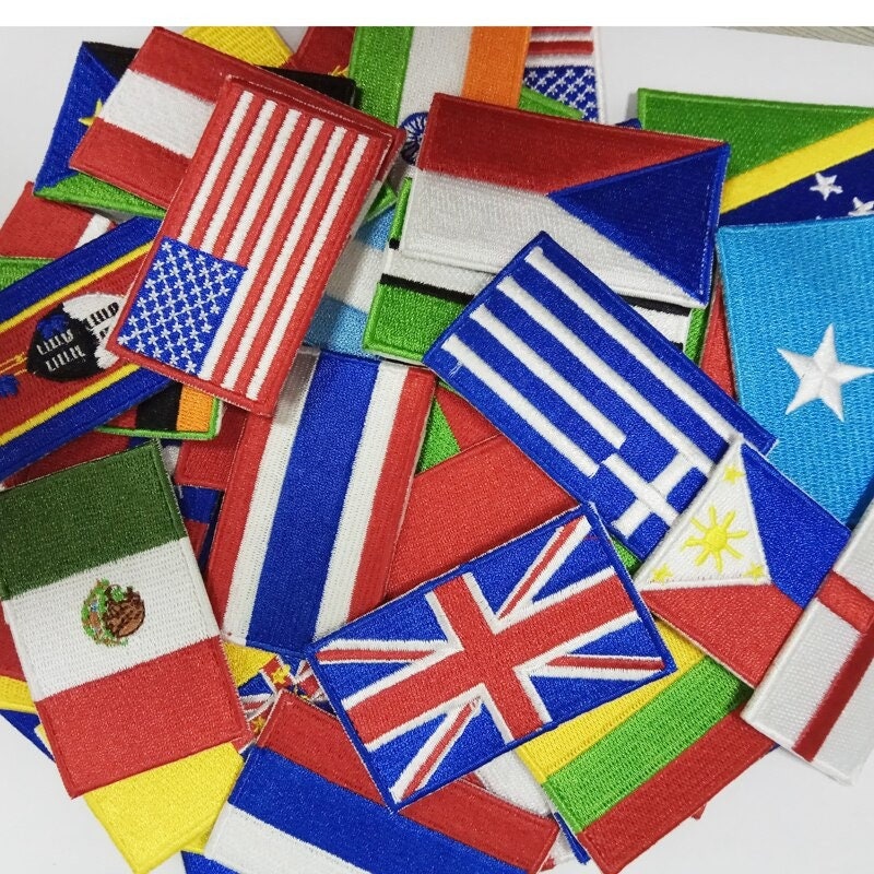 Country Flags Europe Iron on Patches France Germany - Etsy