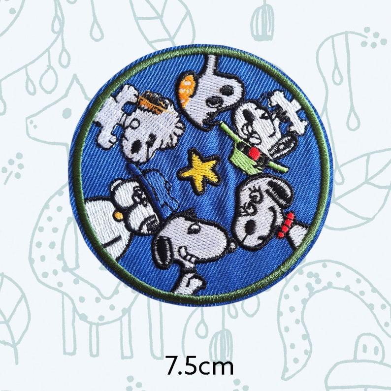 Snoopy 7.5cm Iron on Patches Patch Denim Embroidery - Etsy