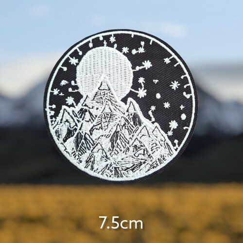 Mountain Sun Embroidered Chenille Patch / Adventure Iron on - Etsy