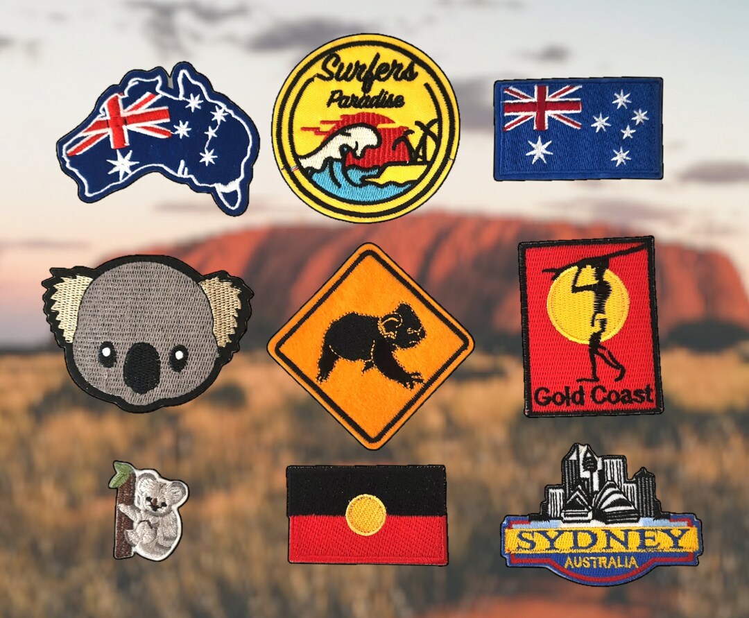 AUSTRALIA - Iron on Patches - Patch - Denim - Embroidery - Aboriginal ...