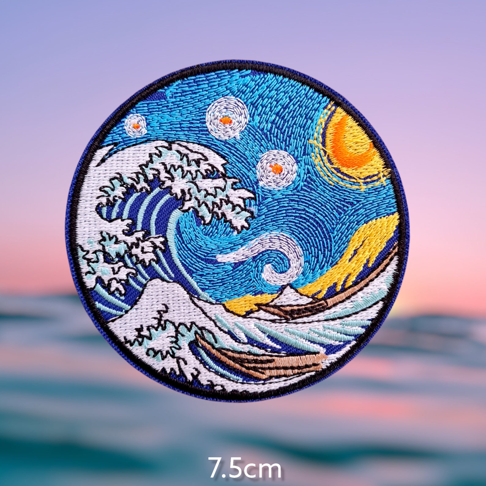 Waves Iron on Patches Premium Quality Embroidered Clothes - Etsy