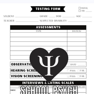 Testing Cover Form elementary Version Testing Organization - Etsy