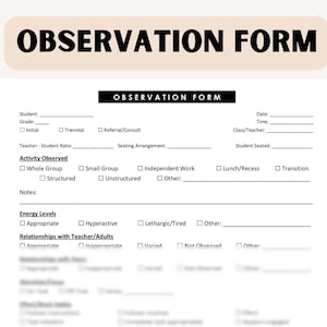 Student Interview Form School Psychologist Forms School Counselor - Etsy