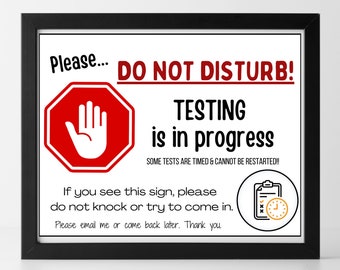 Do Not Disturb Signs, Bundle: Testing, Virtual Meeting, & General for ...