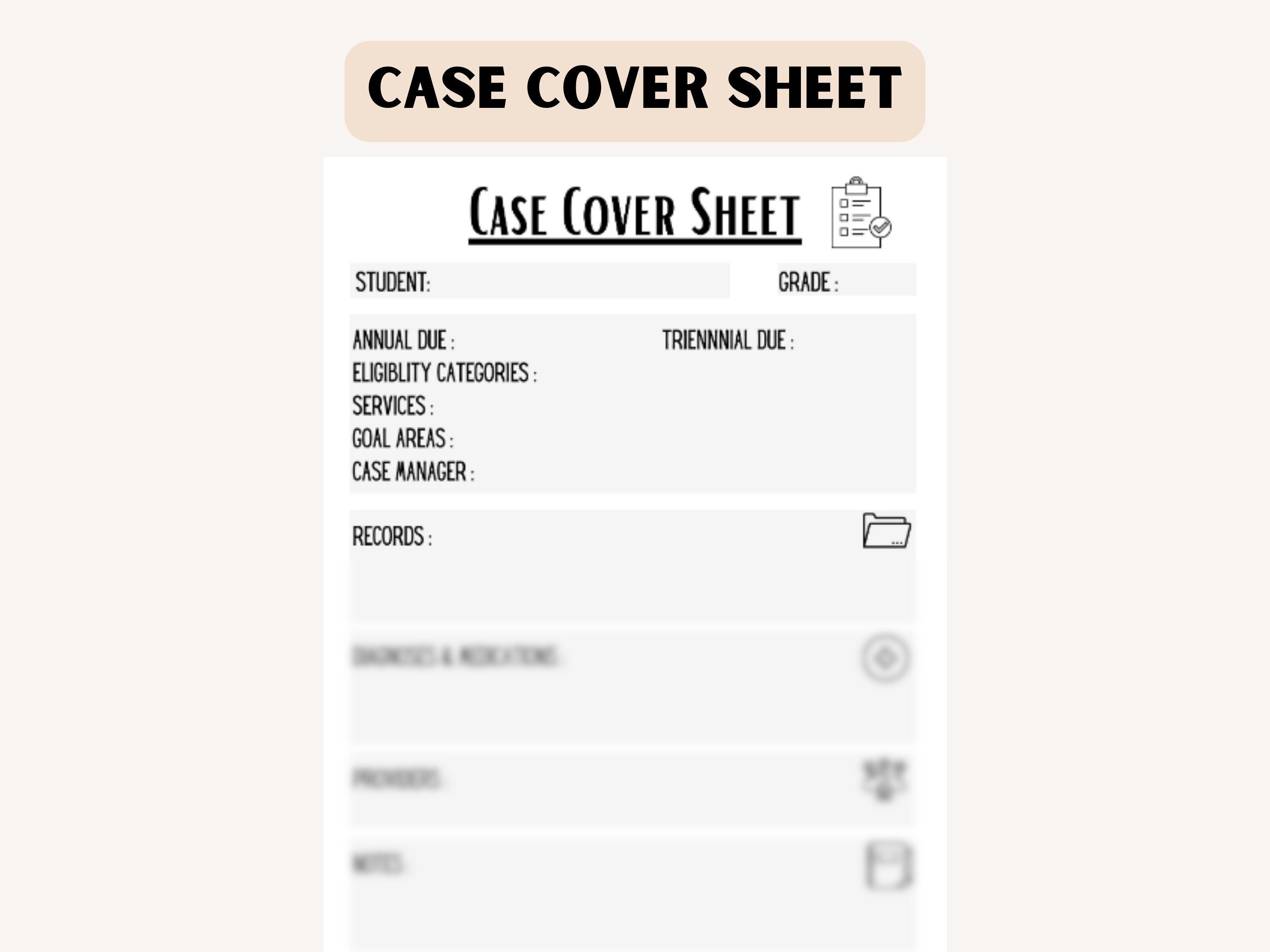 Counseling Cover Sheet