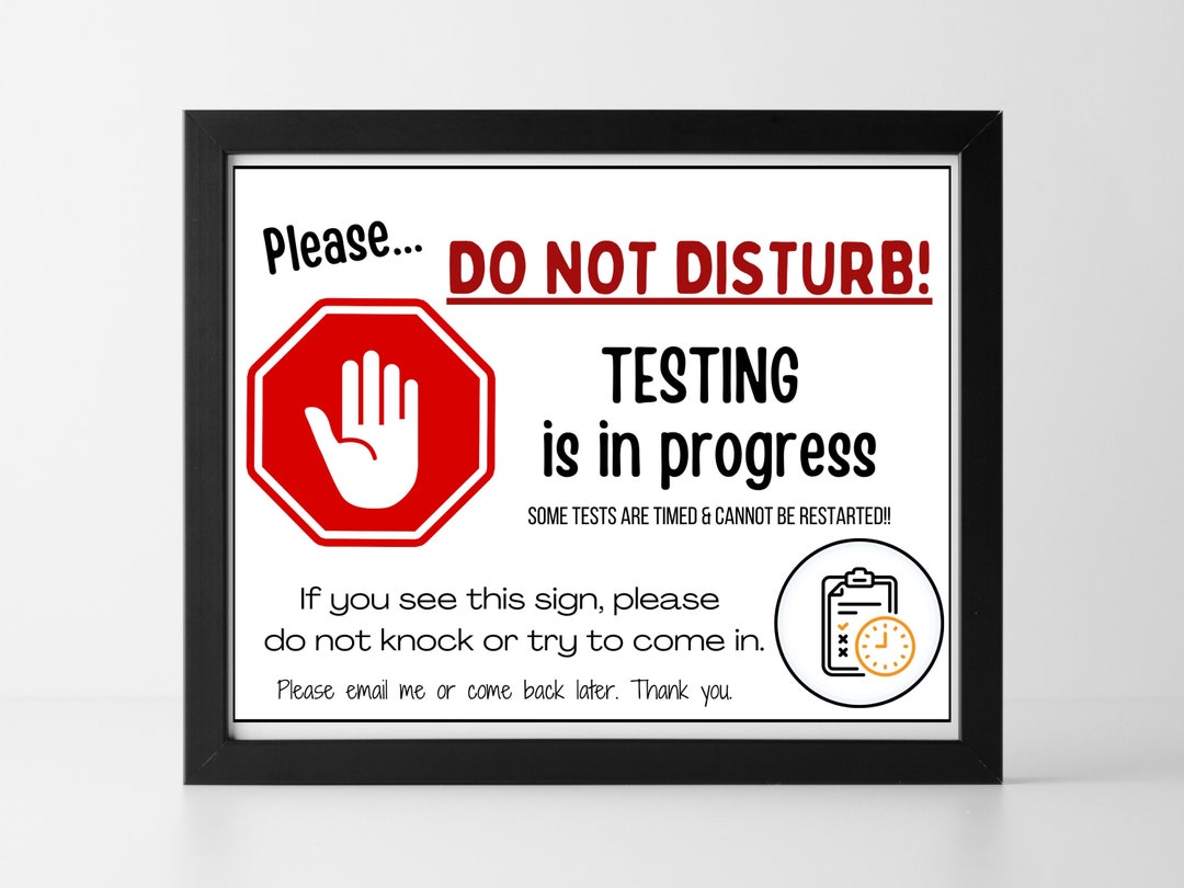 Do Not Disturb Signs, Bundle: Testing, Virtual Meeting, & General for ...