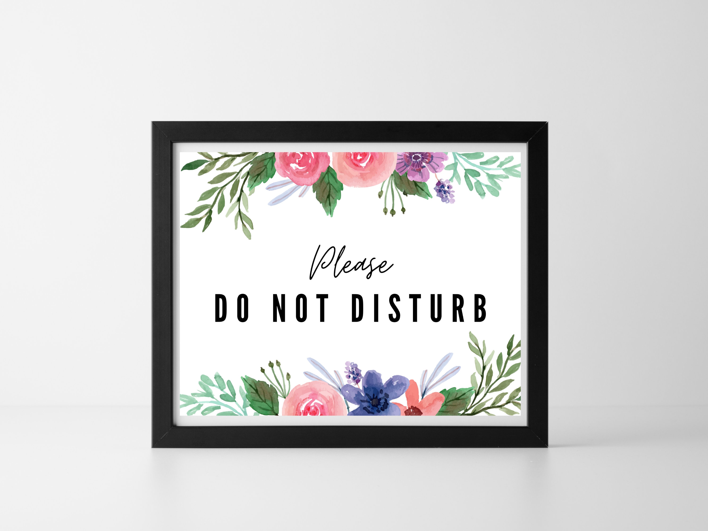 Do Not Disturb Sign, Color Flowers DIGITAL PRINT - Etsy