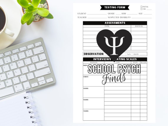 Testing Cover Form MS/HS Version Testing Organization Form - Etsy
