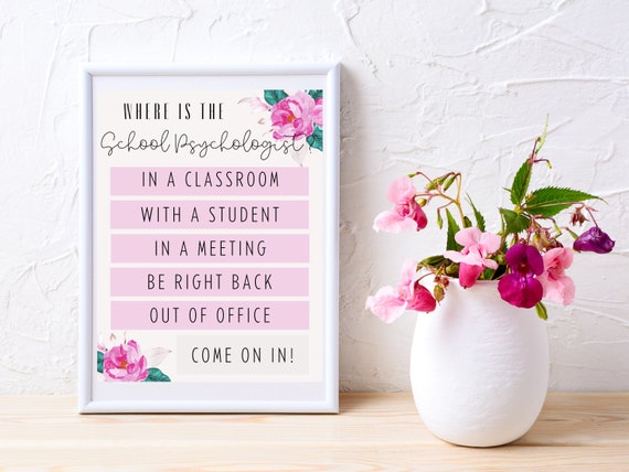 Where is the School Psychologist Sign DIGITAL PRINT | Etsy