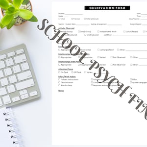 Assessment Organization Bundle | School Psychologist | Testing Forms ...