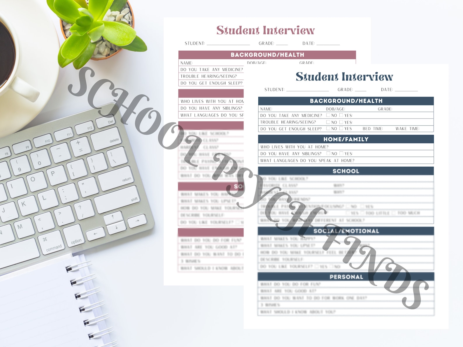 Student Interview Form | School Psychologist Forms | School Counselor ...