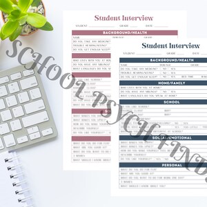 Student Interview Form | School Psychologist Forms | School Counselor ...