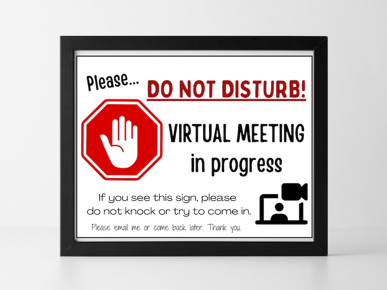 Do Not Disturb Signs, Bundle: Testing, Virtual Meeting, & General for ...