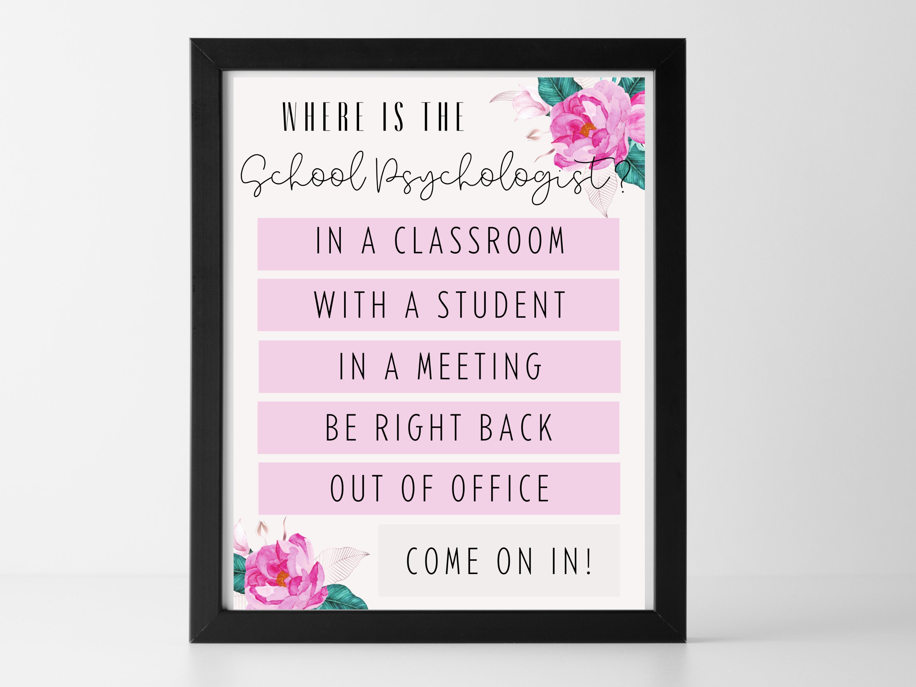 Where is the School Psychologist? Sign ~DIGITAL PRINT~ - Etsy