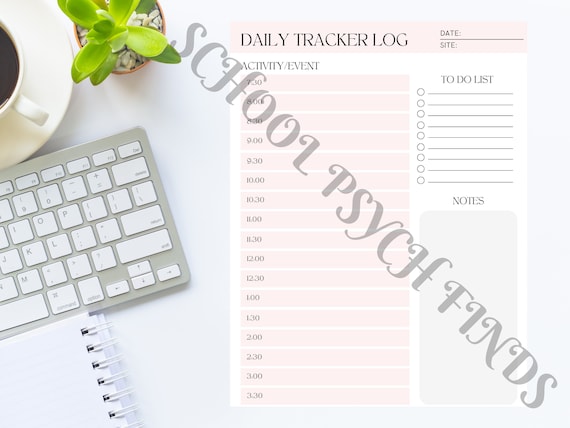 Daily Tracker Log for Internship & Practicum Hours - Etsy