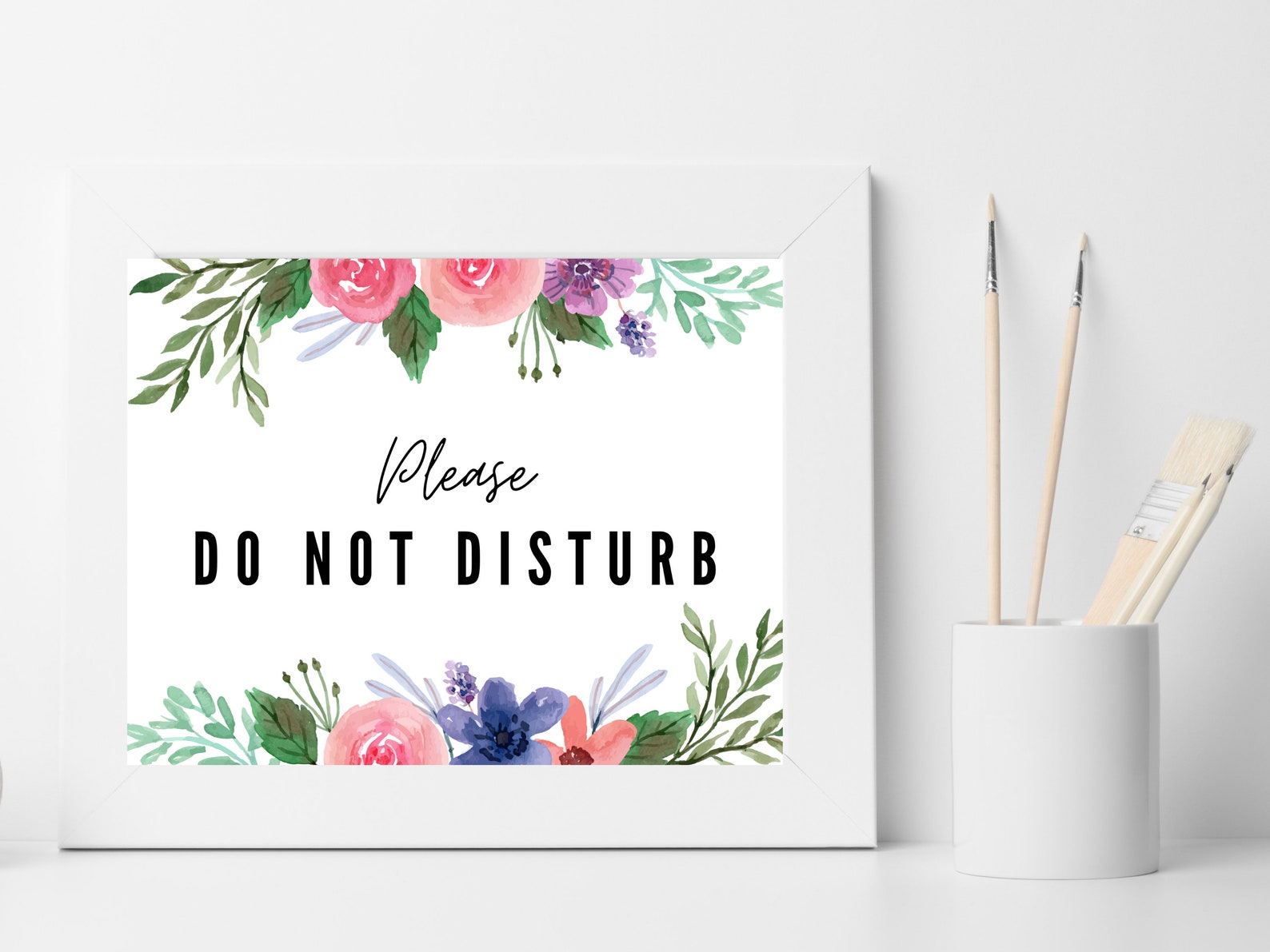 Do Not Disturb Sign, Color Flowers DIGITAL PRINT - Etsy
