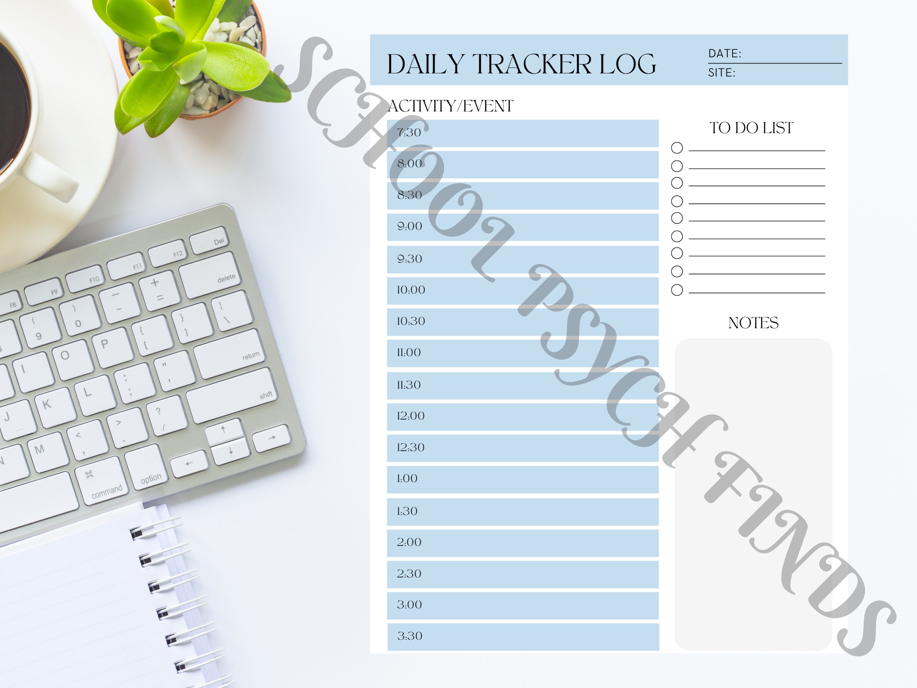 Daily Tracker Log for Internship & Practicum Hours | Organization Form ...