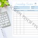 Counseling Tracker Log Documentation Form | Minimalist Pink Version ...