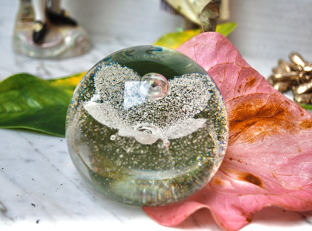 Caithness Large Vintage Paperweight With Magnificent Floating Sparkling ...