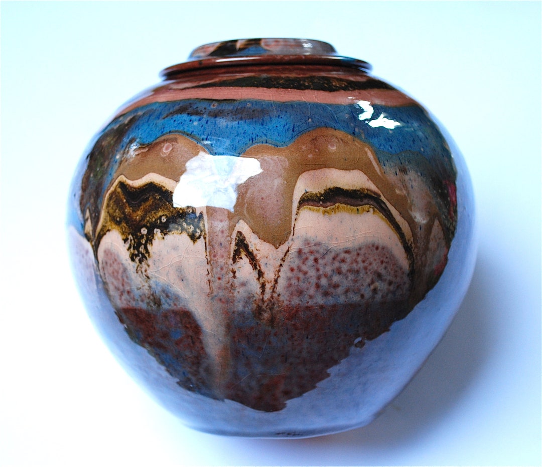 Large Vintage Cornish Ceramic Pot With Lid and Exquisite Textured ...