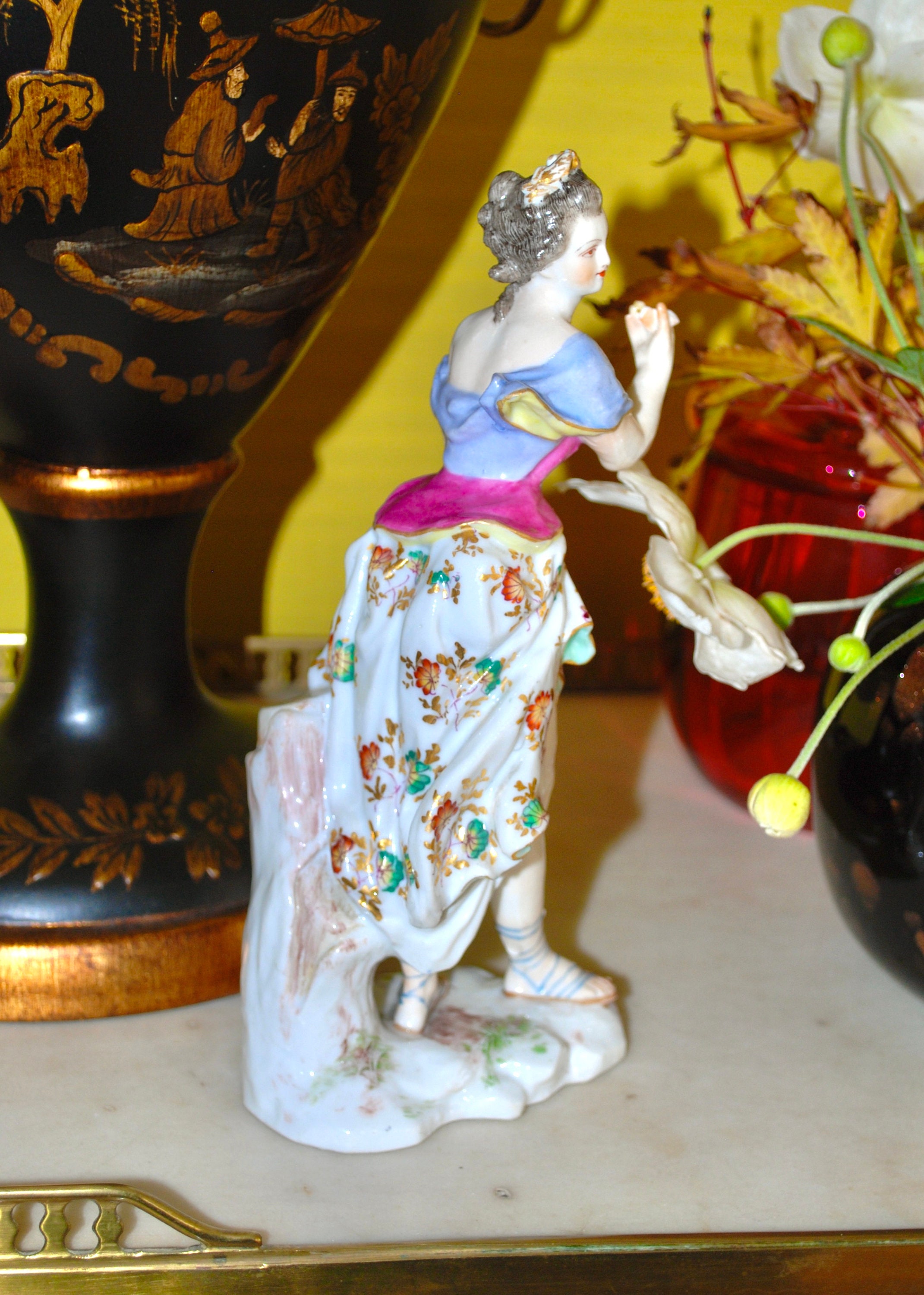 Vintage Continental Porcelain, a Statuette of a Nymph in 18th Century ...
