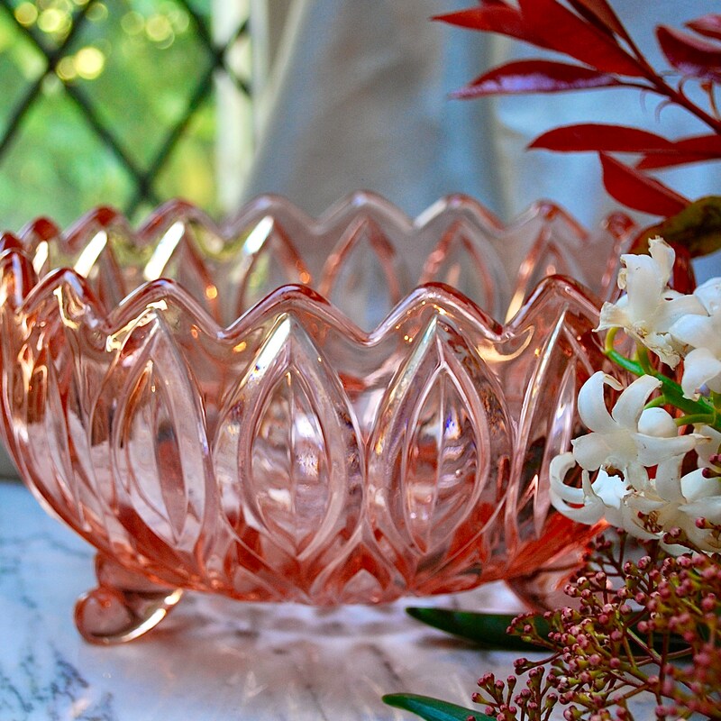 Vintage Pink Bowl - Etsy