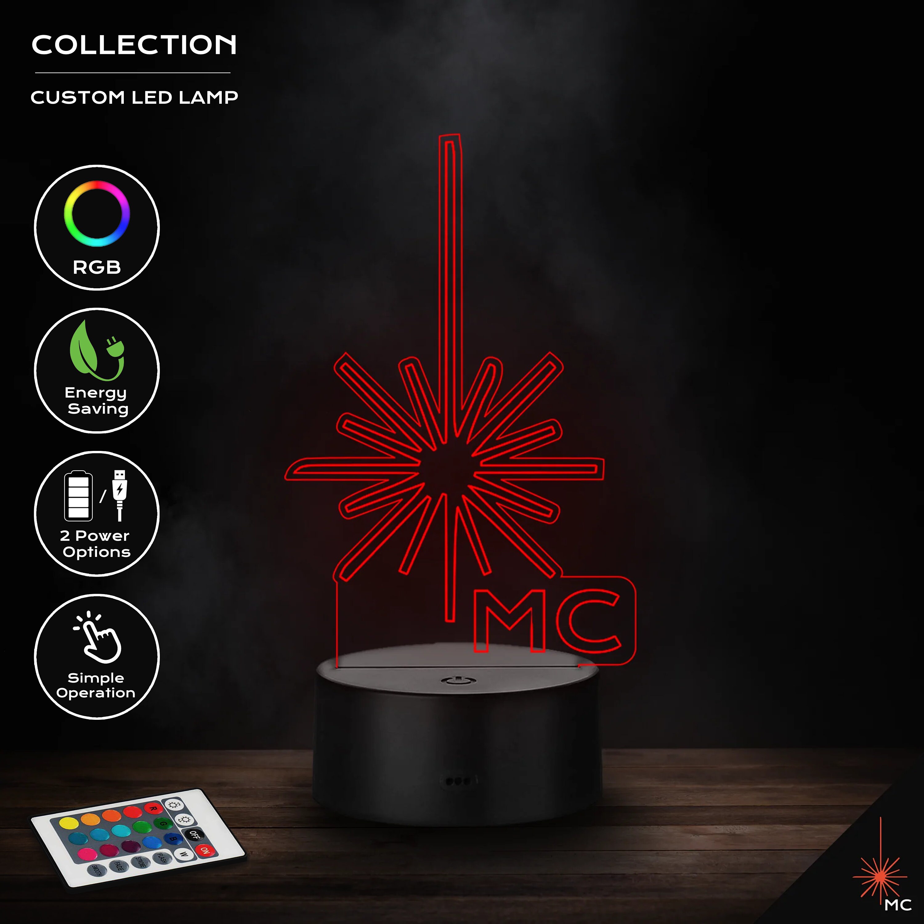 Design Your Own - Custom LED Lamp - Etsy Australia