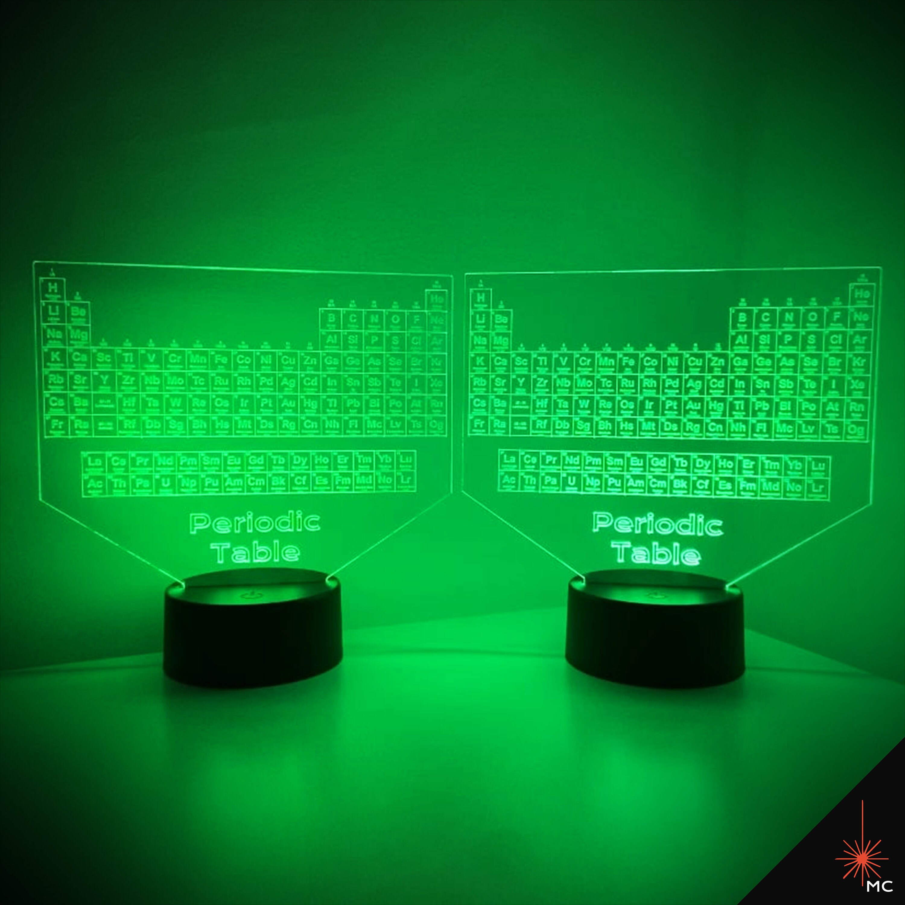 LED Lamp Periodic Table science - Etsy