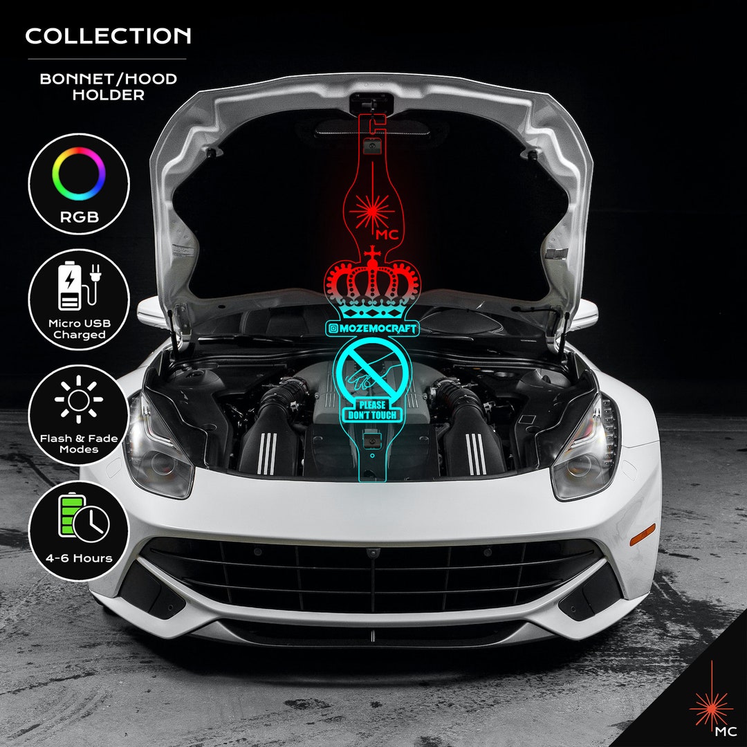 Custom LED Car Bonnet / Hood Holder Prop Display (motor Vehicle ...