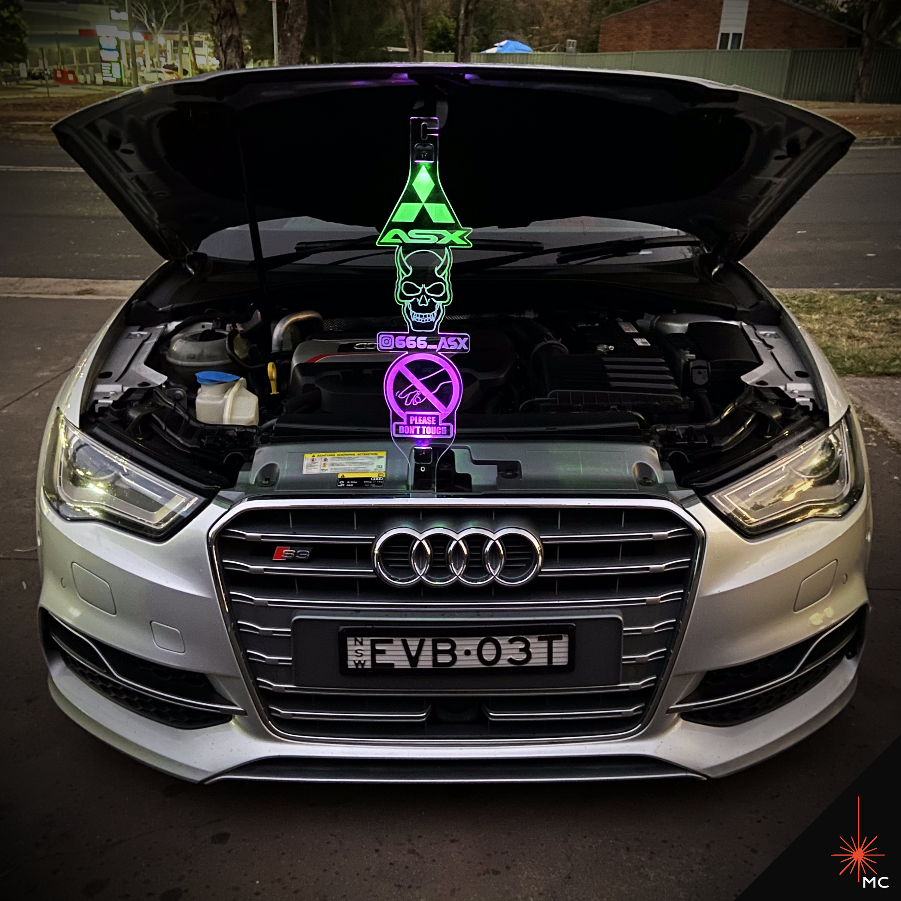 Car Bonnet Hood LED Light-up Holder - Etsy