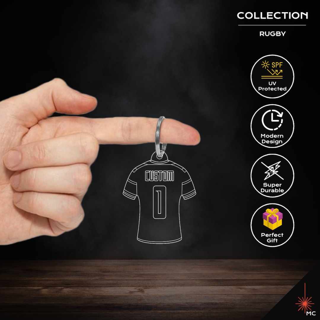 Design Your Own - Custom Rugby Jersey Keychain - Etsy