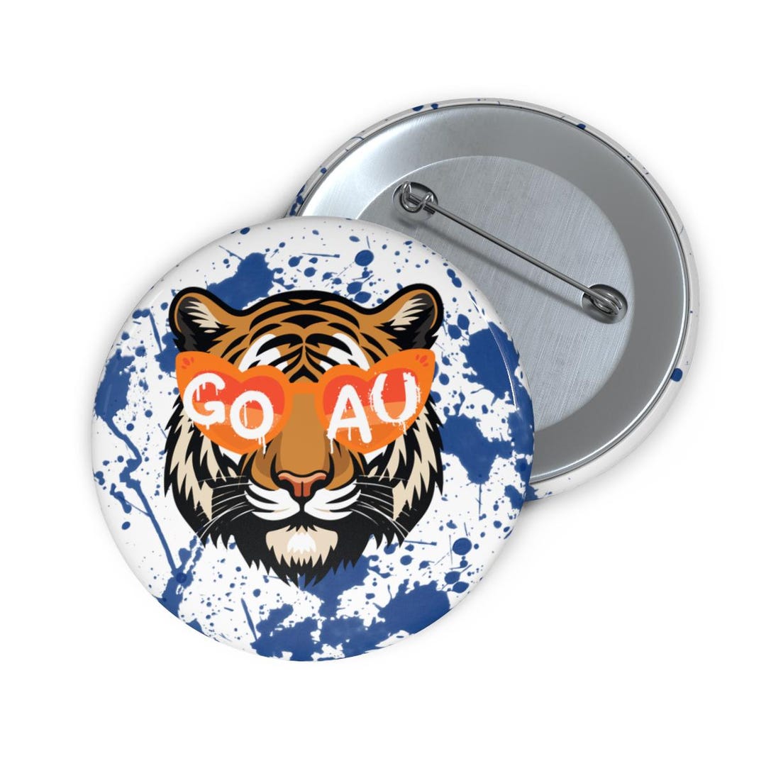 Auburn Tigers Game Day Paint Splatter Button - Etsy