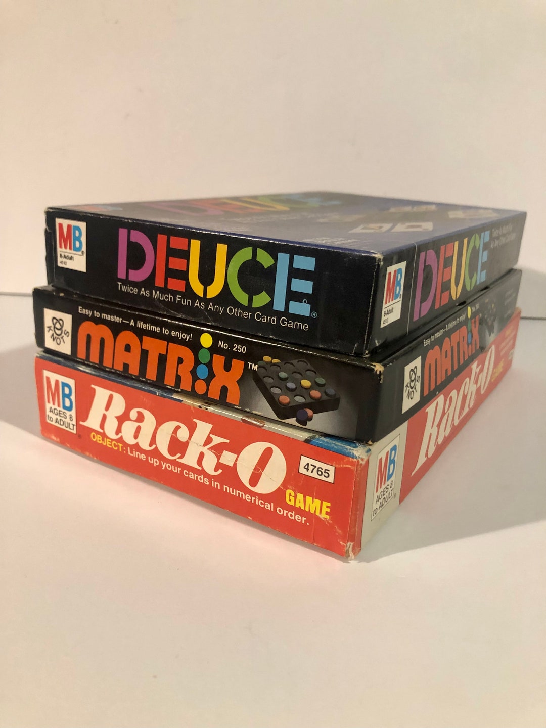Vintage Board Game Bundle. Fun Nostalgic Games.milton Bradley. Rack-o ...