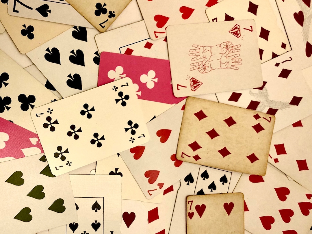 Lucky Number Seven Card Collection, Vintage Playing Cards (30 Cards) - Etsy