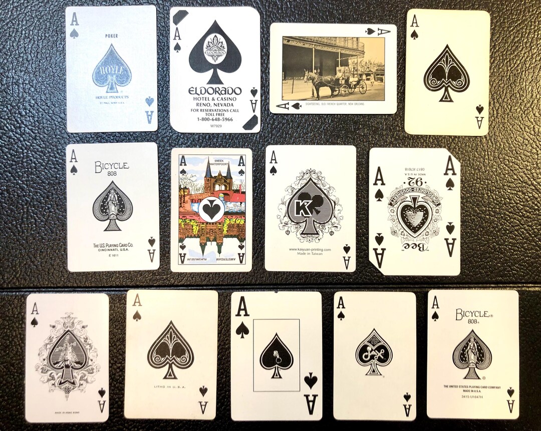 Vintage Ace of Spades Card Collection: Unique Poker Cards, Craft ...